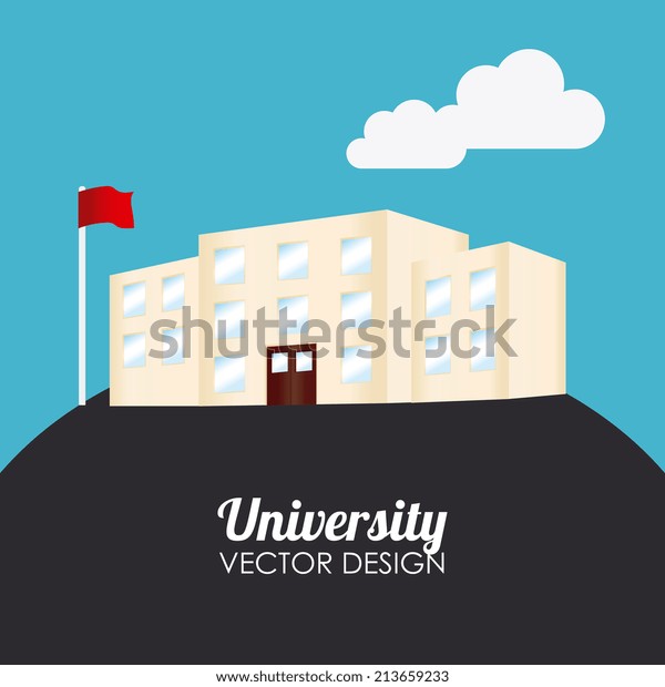 Education Design Over Landscape Background Vector Stock Vector (Royalty ...