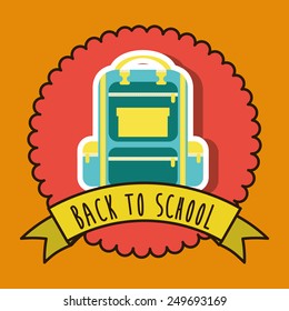 Education Design Over Orange Background Vector Stock Vector (Royalty ...