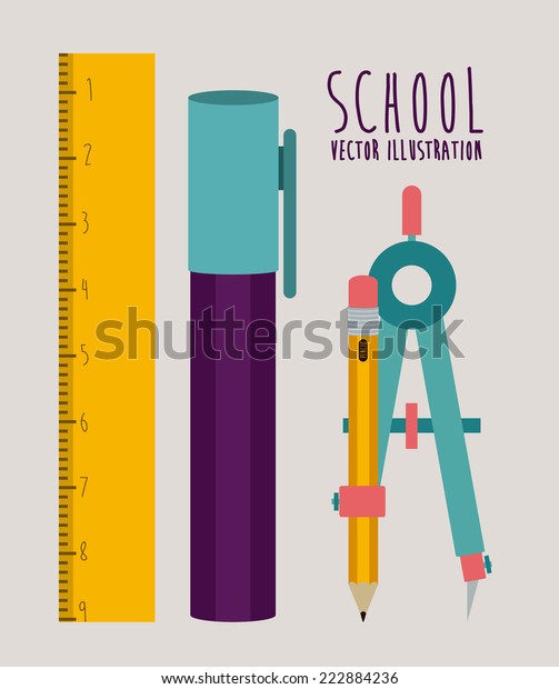 Education Design Over White Background Vector Stock Vector (Royalty ...
