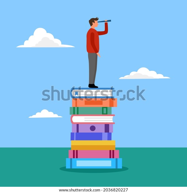 Education Future Vision Vector Illustration Young Stock Vector (Royalty ...