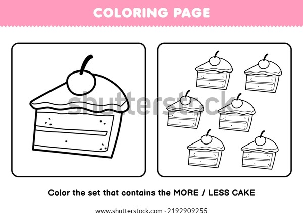Education Game Children Coloring Page More Stock Vector (Royalty Free ...