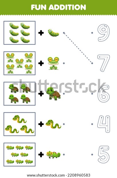 Education Game Children Fun Counting Add Stock Vector (Royalty Free ...