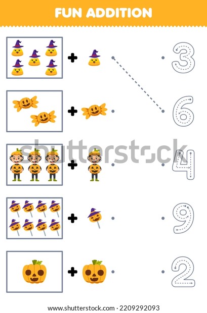 Education Game Children Fun Counting Add Stock Vector (Royalty Free ...