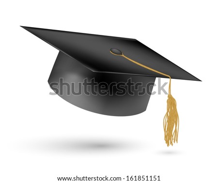 Education Hat On White Background Stock Vector (Royalty Free) 161851151 ...