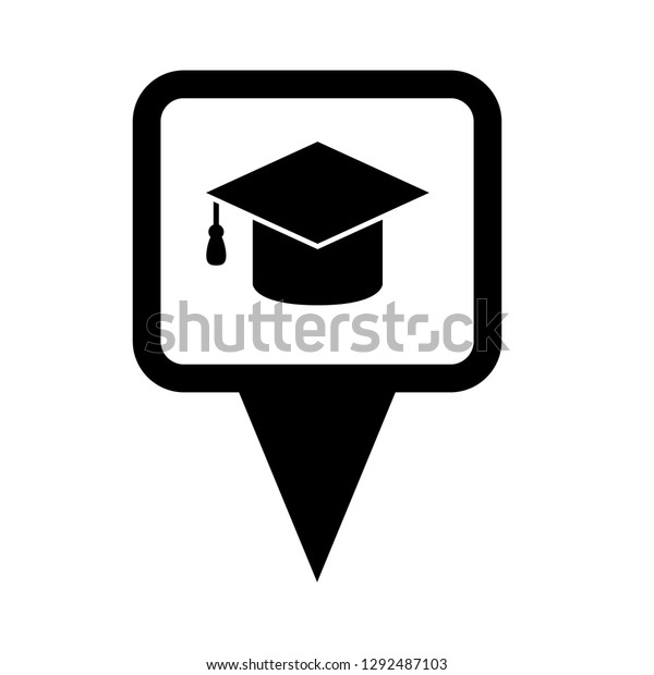 Education Icon Map Pin Logo Concept: เวกเตอร์สต็อก (ปลอดค่าลิขสิทธิ์ ...