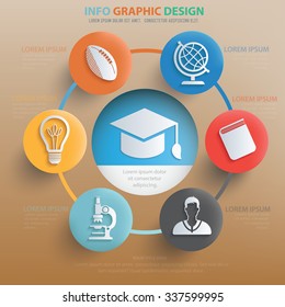 Education Info Graphic Designclean Vector Stock Vector (Royalty Free ...
