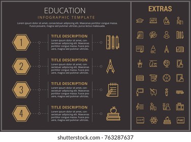 Education Infographic Timeline Template Elements Icons Stock Vector ...