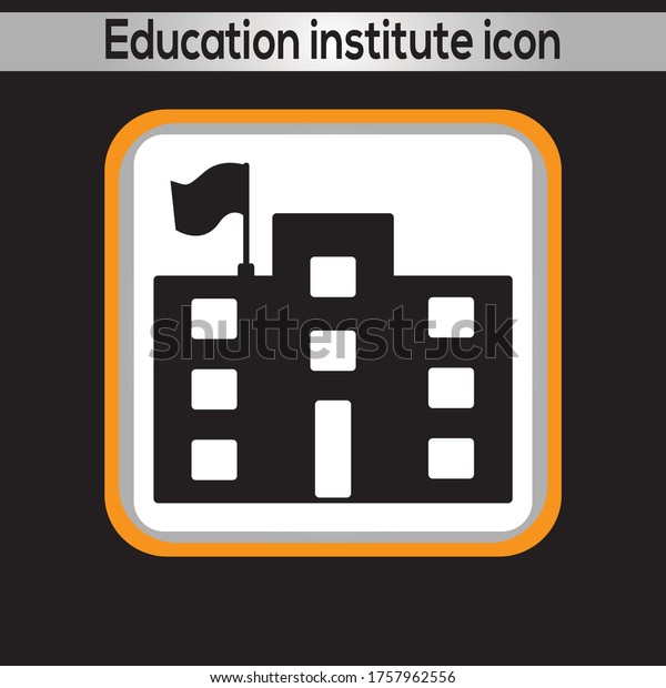 Education Institute Icon Vector Graphics Stock Vector (Royalty Free ...