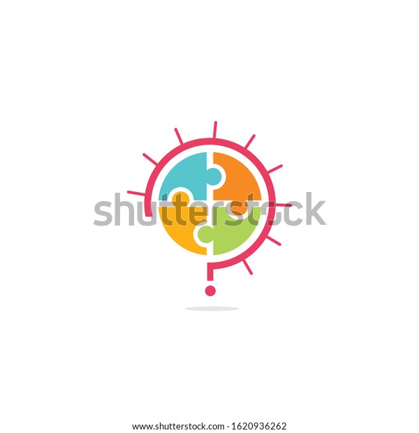 Education Logo Design Question Mark Jigsaw Stock Vector (Royalty Free ...