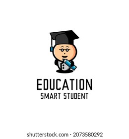 Education Logo Illustration Vector Cartoon Student Stock Vector ...