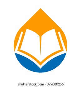 School Logo Vector Logo Name Book Stock Vector (Royalty Free) 1555357835