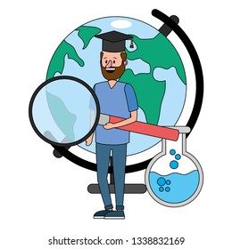 Education Man Cartoon Stock Vector (Royalty Free) 1338832169 | Shutterstock