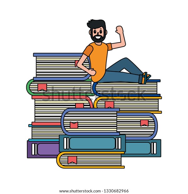 Education Man Cartoon Stock Vector (Royalty Free) 1330682966 | Shutterstock