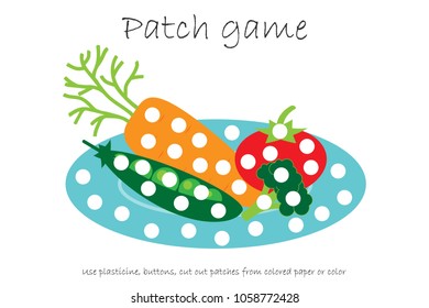 Educational Math Game Children Worksheet Vegetable Stock Vector ...