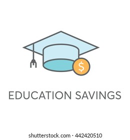 Education Savings Vector Icon Stock Vector (Royalty Free) 442420510 ...