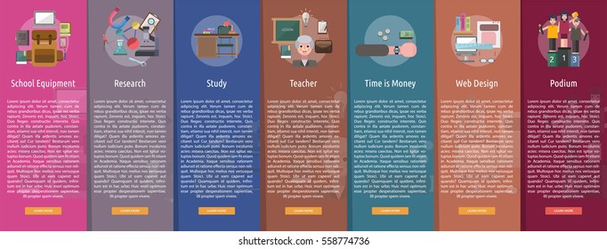 Education Science Vertical Banner Concept Stock Vector (Royalty Free ...