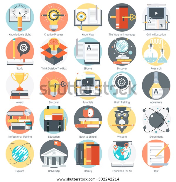 Education Theme Stylish Minimal Fully Editable Stock Vector (Royalty ...