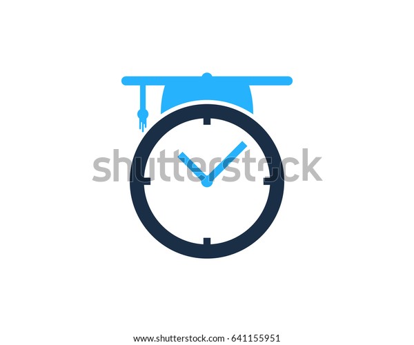 Education Time Icon Logo Design Element Stock Vector (Royalty Free ...