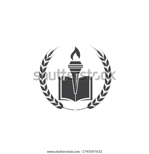 Education Torch Logo Illustration Vector Design Stock Vector (Royalty ...
