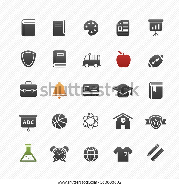 Education Vector Symbol Icon Set On Stock Vector (Royalty Free ...