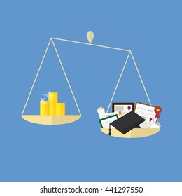 Education Vs Money Stock Vector (Royalty Free) 441297550 | Shutterstock