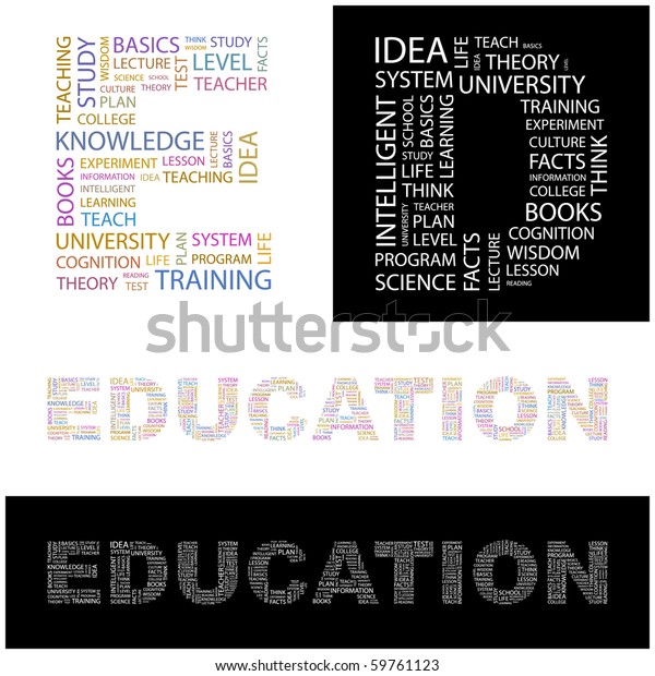 Education Word Collage Design Stock Vector (Royalty Free) 59761123 ...