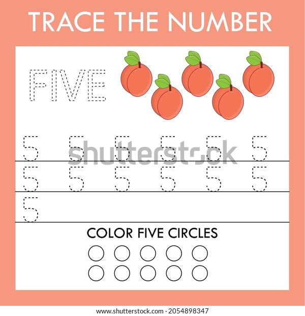 Educational Activity Children Line Drawing Number Stock Vector (Royalty ...