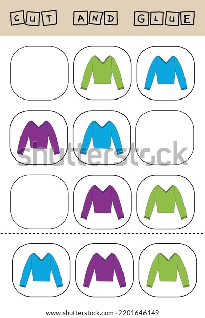 Educational Activity Riddle Preschool Kids Cut Stock Vector (Royalty ...