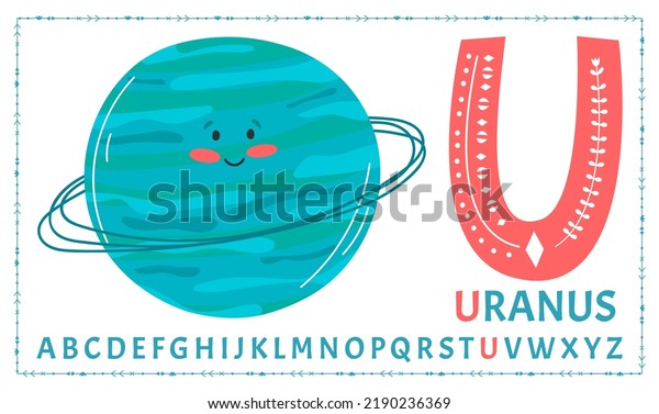 Educational Cartoon Illustration Letter U Alphabet Stock Vector ...