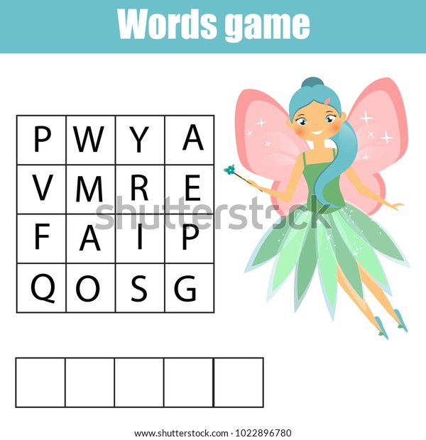 Educational Children Game Word Search Puzzle Stock Vector (Royalty Free ...