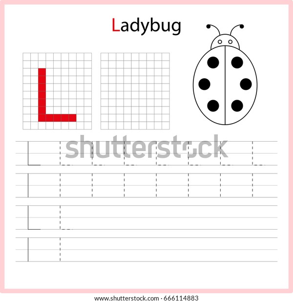 Educational Game Children Copy Letters Using Stock Vector (Royalty Free ...