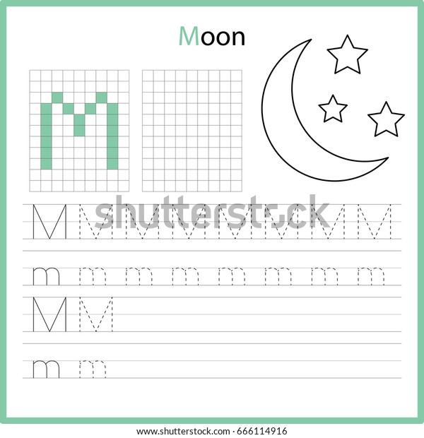 Educational Game Children Copy Letters Using: stockvector (rechtenvrij ...