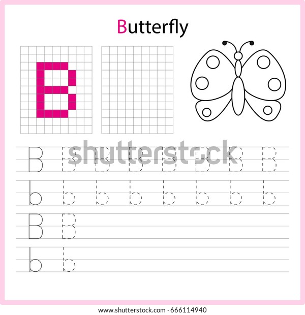 Educational game for children. Copy the letters using the grid. Writing ...