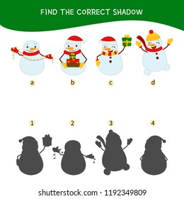 Educational Game Children Find Right Shadow Stock Vector (Royalty Free ...