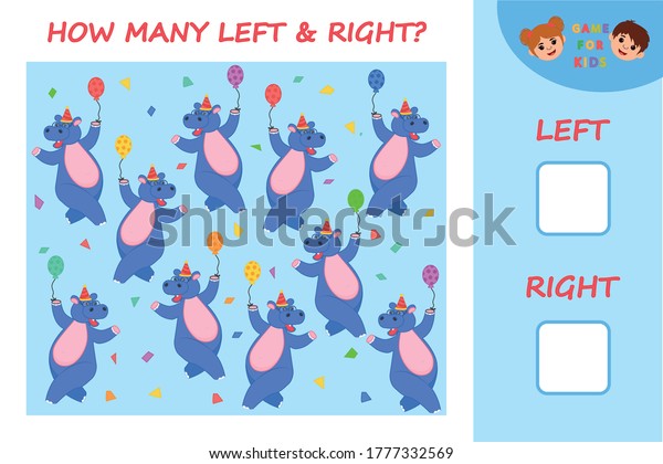 Educational Game Children Left Right Kids Stock Vector (Royalty Free ...
