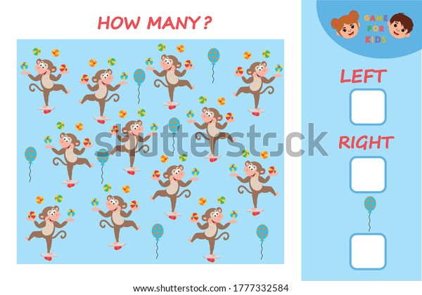 Educational Game Children Left Right Kids Stock Vector (Royalty Free ...