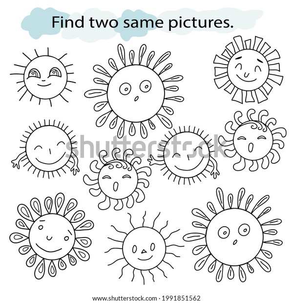 Educational Game Coloring Book Children Find Stock Vector (Royalty Free ...