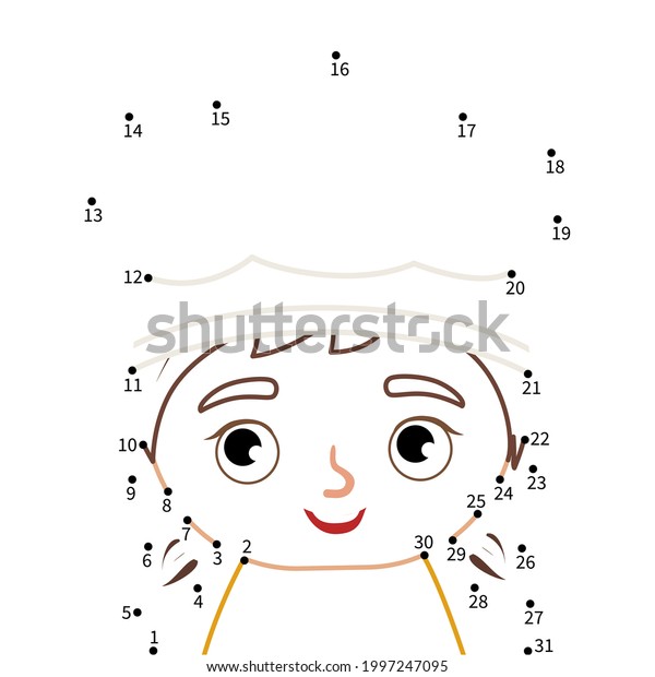 Educational Game Kids Dot Dot Game Stock Vector (Royalty Free ...