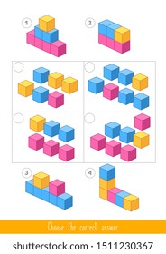 Educational Game Kids Find Correct Answer Stock Vector (Royalty Free ...