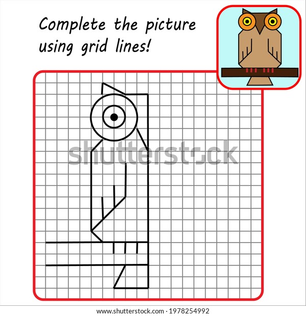 Educational Game Kids Simple Exercise Owl Stock Vector (Royalty Free ...
