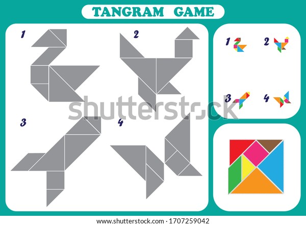 Educational Logical Game Kids Geometric Shapes Stock Vector (Royalty ...