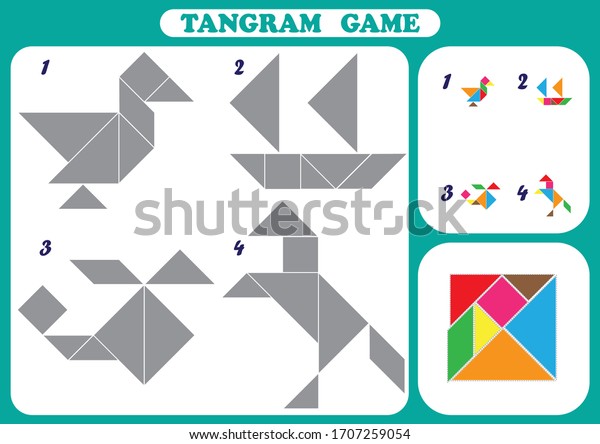 Educational Logical Game Kids Geometric Shapes Stock Vector (Royalty ...