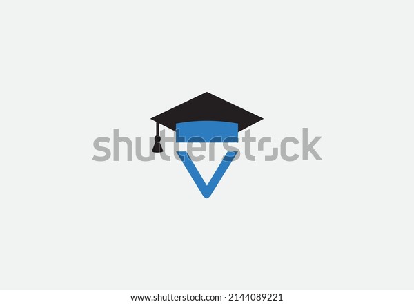 Signe éducatif et chapeau de graduation : image vectorielle de stock ...