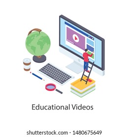 Educational Video Tutorials Vector Design Stock Vector (Royalty Free ...