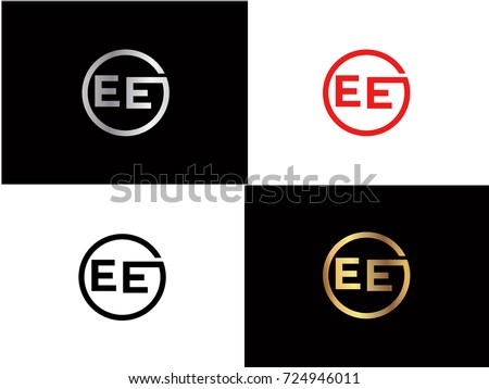 EE Logo Letter Design Vector Red Stock-Vektorgrafik (Lizenzfrei ...