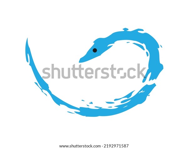 Eel Fish Splash Water Style Vector Stock Vector (Royalty Free ...