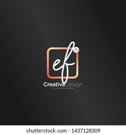 Ef Initial Handwriting Color Logo Icon Stock Vector (Royalty Free ...