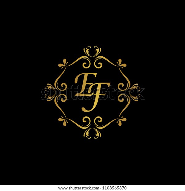 Ef Initial Logo Ornament Ampersand Monogram: vetor stock (livre de ...