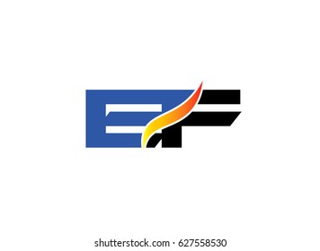 Ef Logo Vector Graphic Branding Letter Stock Vector (Royalty Free ...