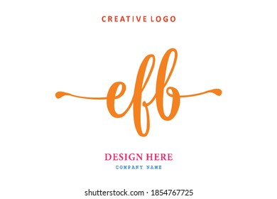 Efb Lettering Logo Simple Easy Understand Stock Vector (Royalty Free ...